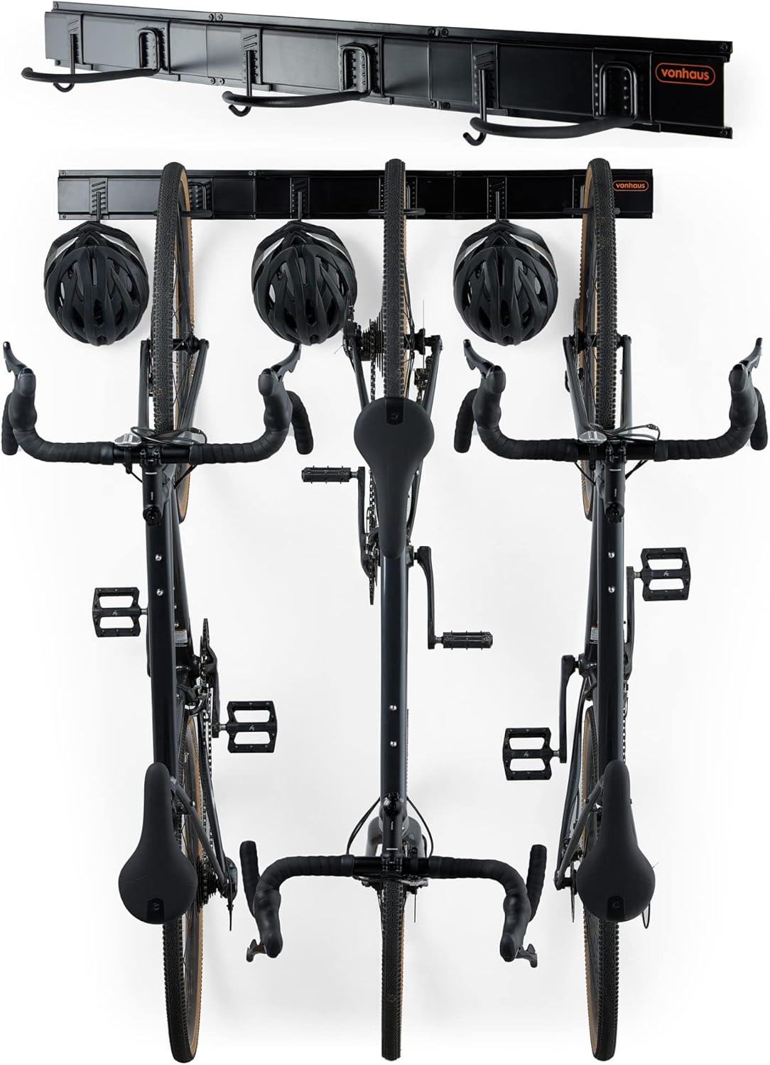 VonHaus Bike Storage Rack Wall Mount Hanger for Garage – For 3 Bikes ...