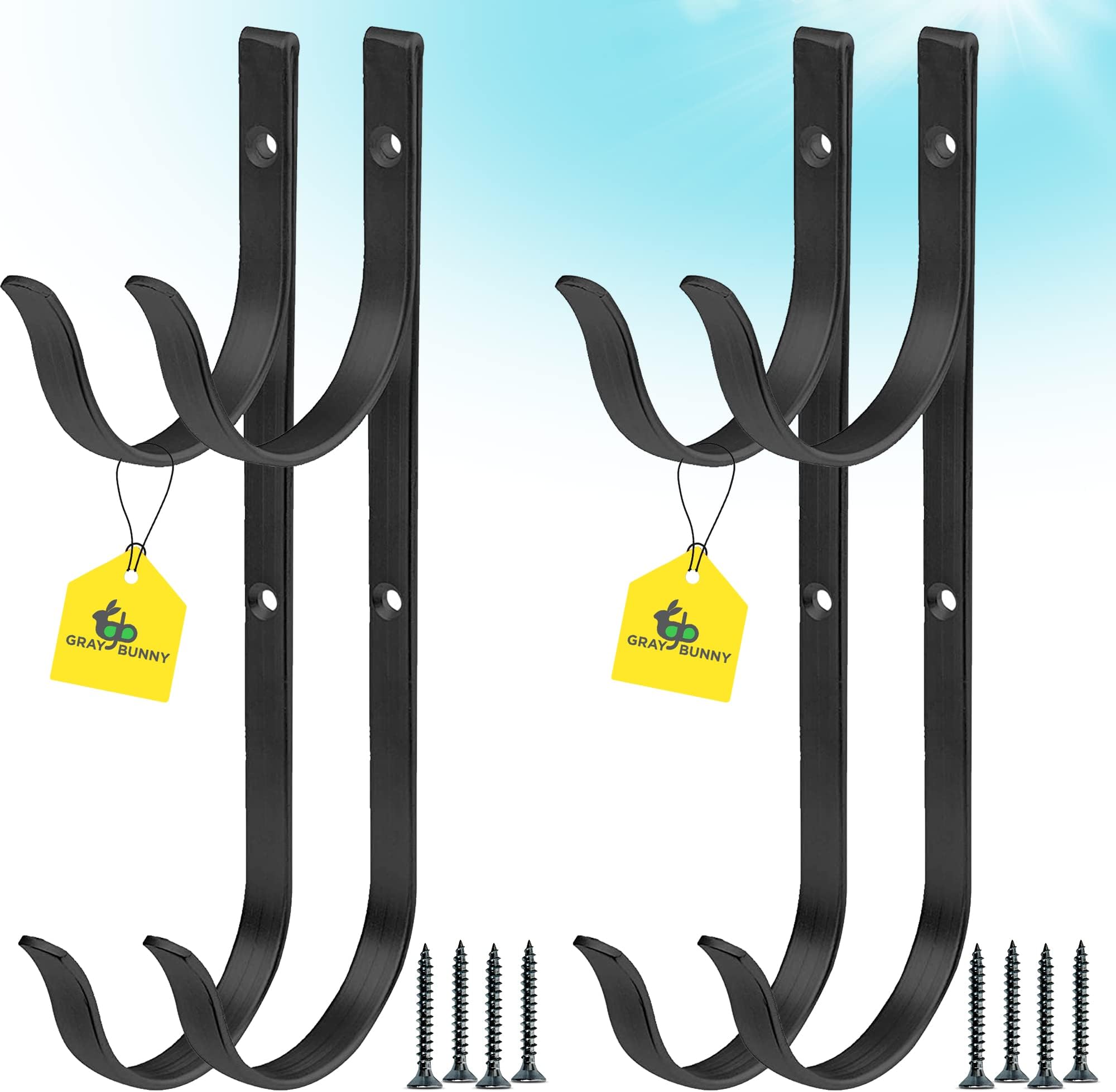 Amazon.com : Pool Pole Hanger for Fence（4 Pack） Black Pool Equipment ...