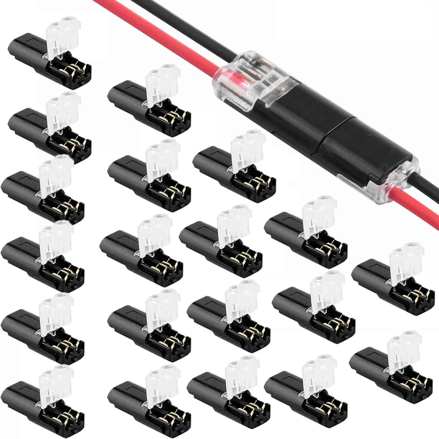 Double-Wire Plug-in Connector with Locking Buckle - Pluggable LED Wire ...