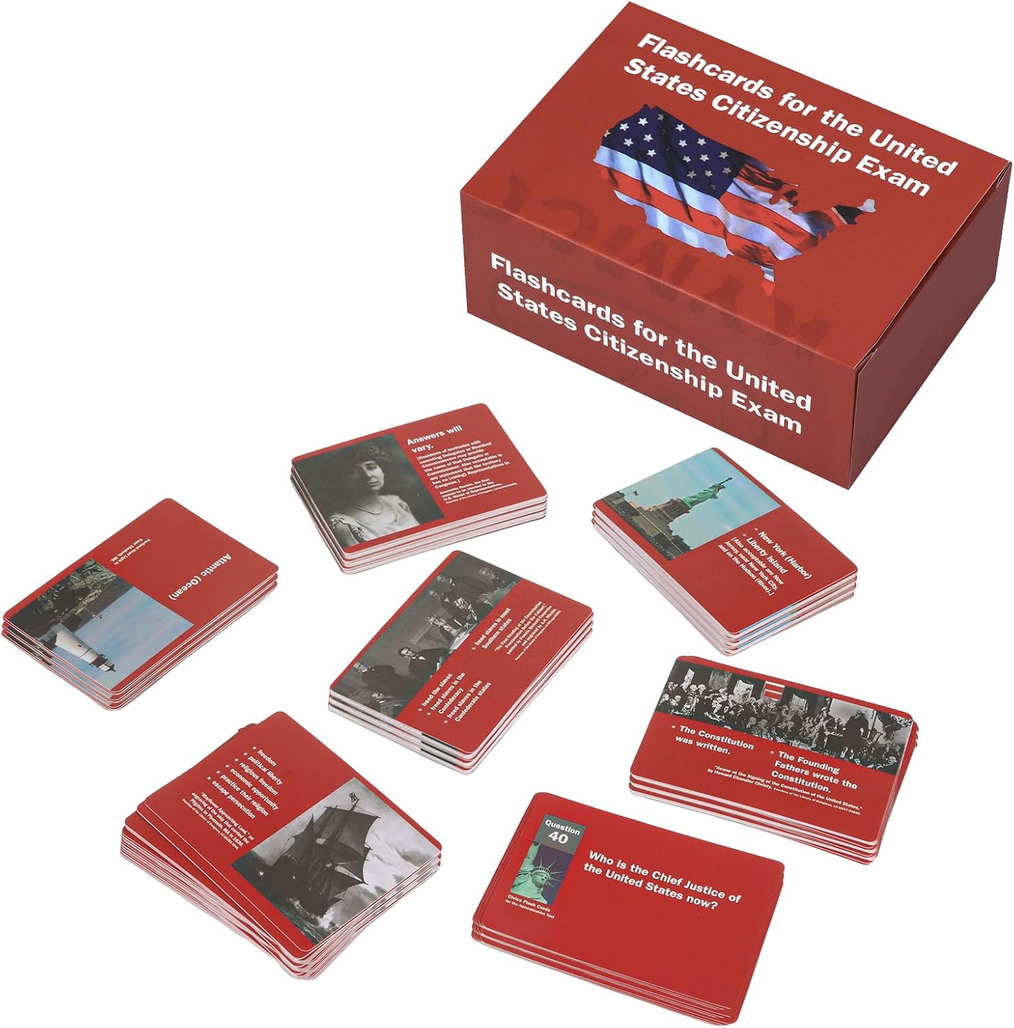 Amazon.com: US Citizenship Flash Cards 2025,US Citizenship Test Study ...