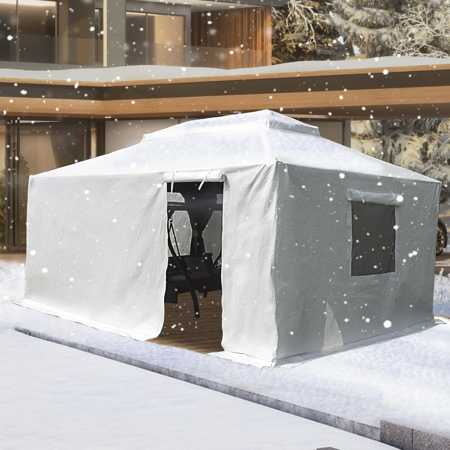 Domi Outdoor Living 12' x 16' Universal Winter Gazebo Cover, All Season ...