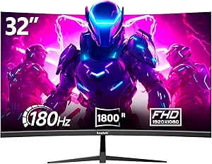 Gawfolk Gaming Monitor 32 pollici Curvo 180hz/165hz Full HD 1080p Da PC ...
