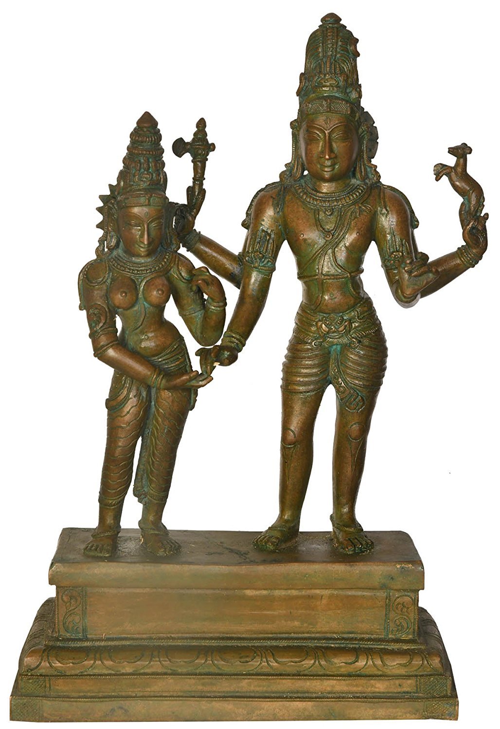 Buy Exotic India Panigrahan of Shiva Parvati - Bronze Statue from ...