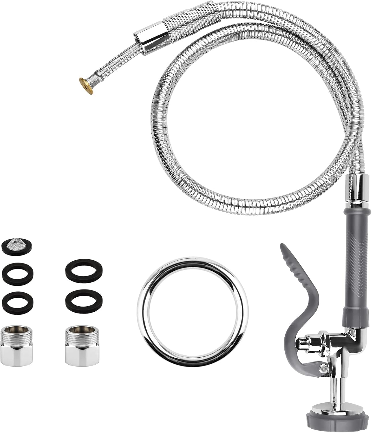 Launceter Pre Rinse Hose 44" with Spray Valve,1.42 GPM High Pressure ...