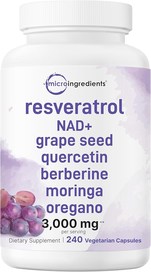 Amazon.com: Micro Ingredients Resveratrol NAD Complex 3,000mg for Women ...