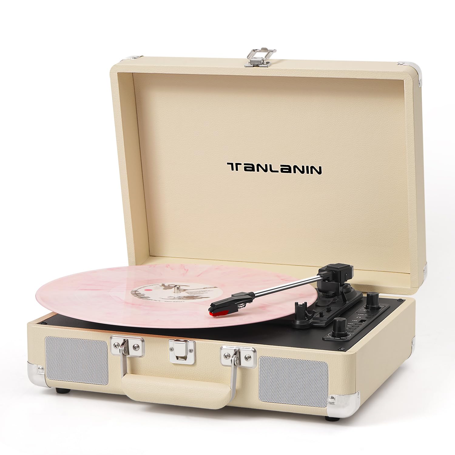 Vinyl Record Player Vintage Portable Suitcase Turntables with Built-in ...