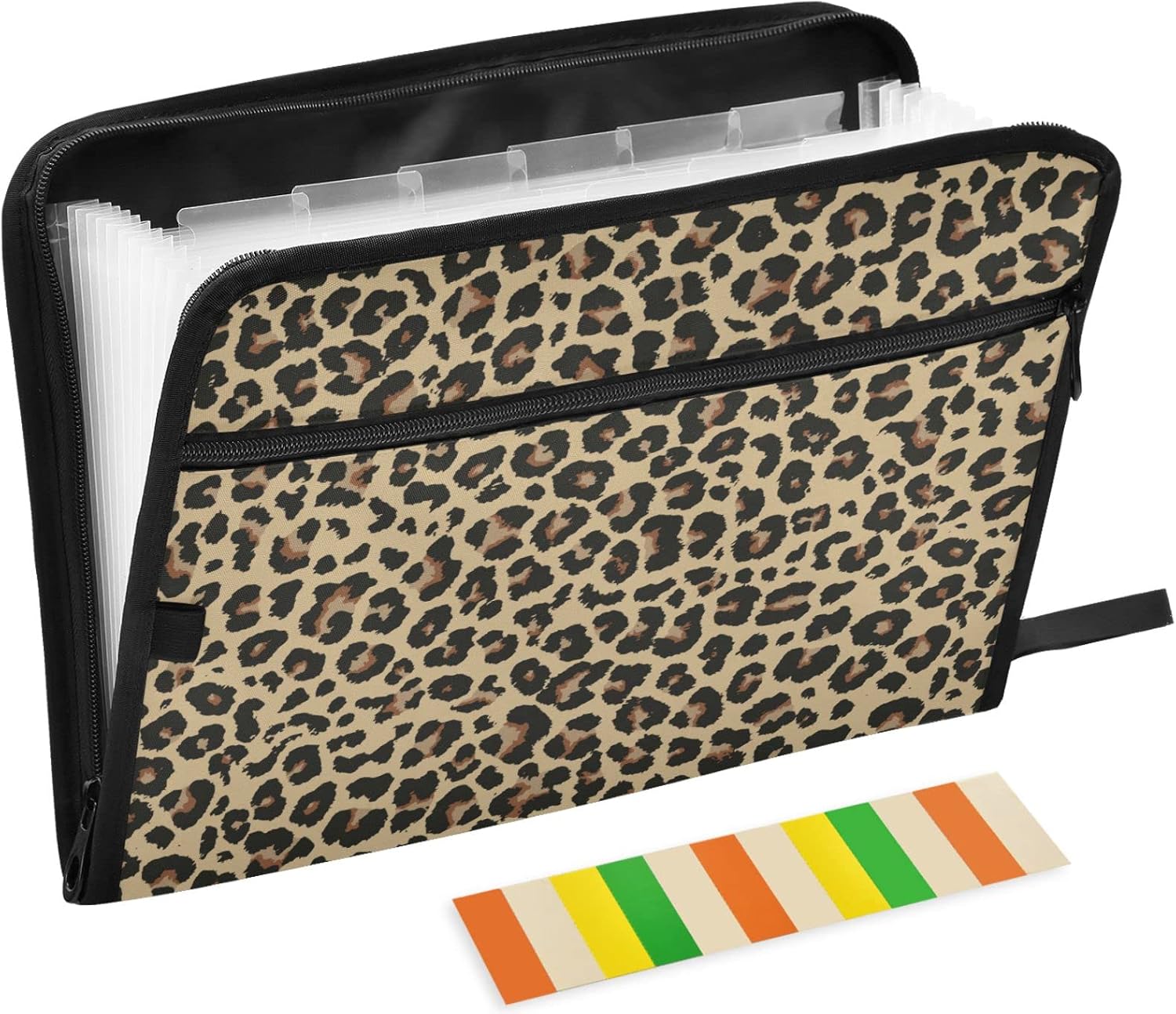 Amazon.com : ZZKKO Abstract Leopard 13 Pockets Expanding File Folder ...