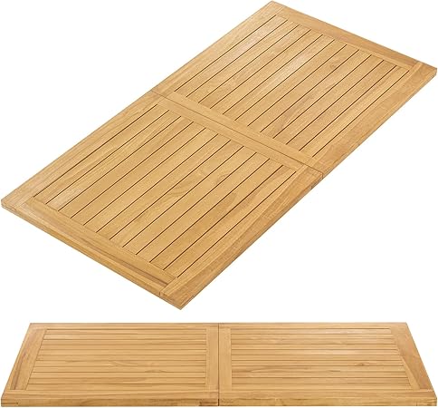 Amazon.com : Tangkula 55” x 27.5” Wooden Tabletop, Slatted Table Top ...