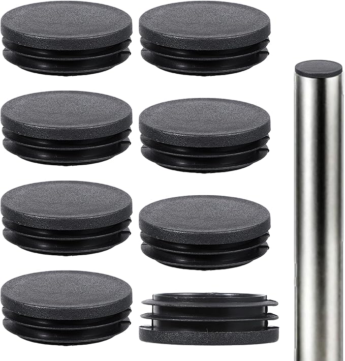 LXUEJIE 8 PCS Black Round Plastic Plug, 2 Inch Tubing End Cap Plastic ...