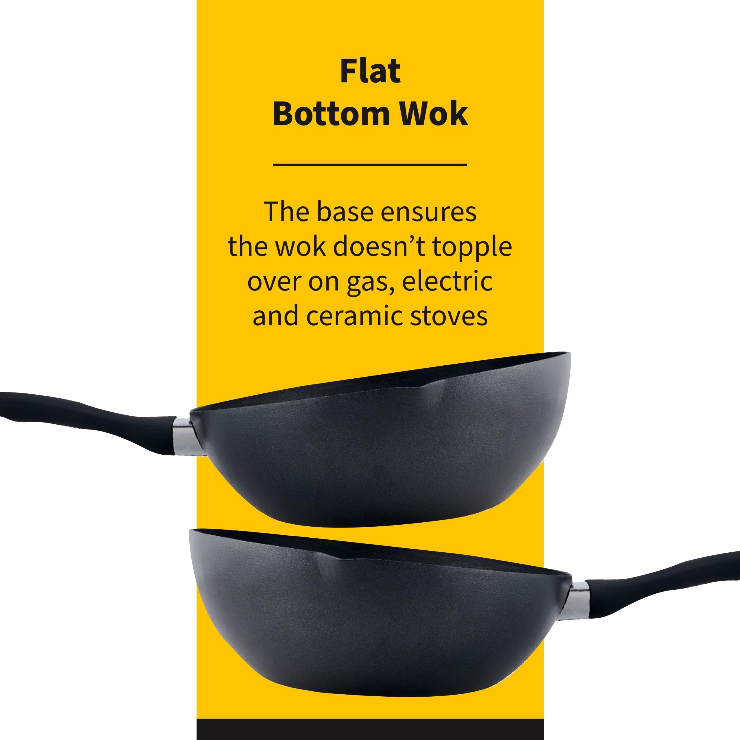 Ken Hom Classic Non-Stick Aluminum Wok - Non-Stick Stir Fry Wok & Pan ...