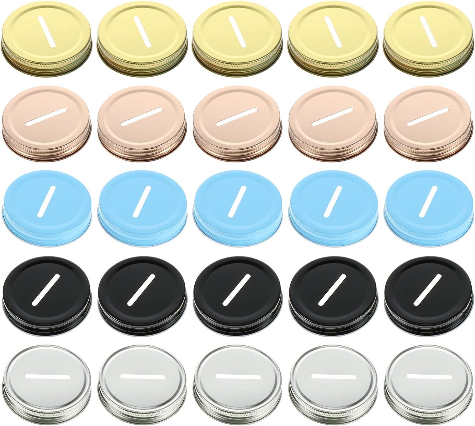 Amazon.com: JMIATRY 50Pcs Coin Slot Lids for Regular Mouth Mason Jar ...