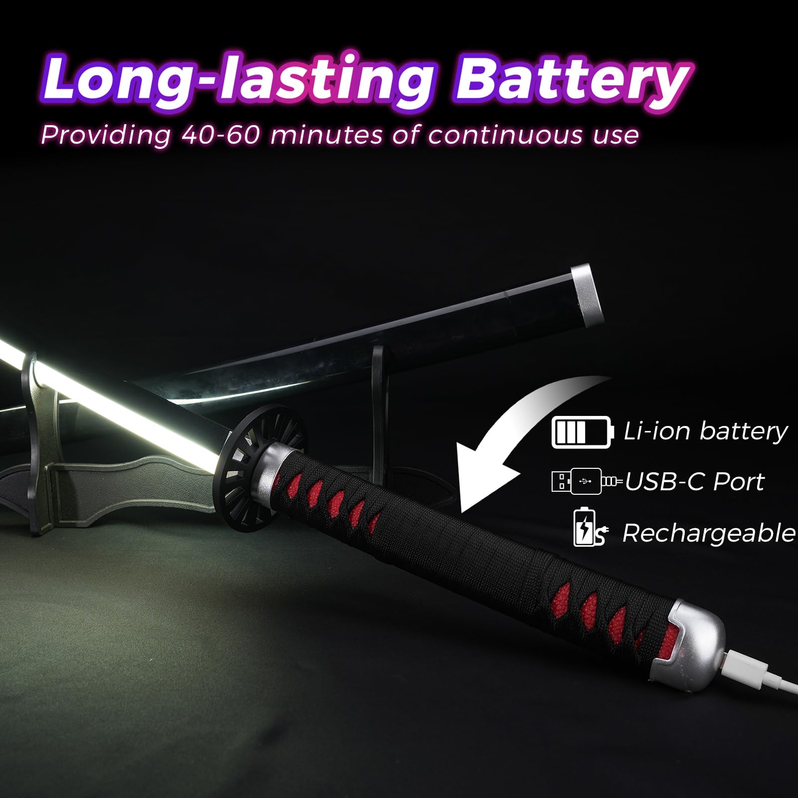 Snapklik.com : Cold Blade Light Up Demon Slayer Sword - Rechargeable ...