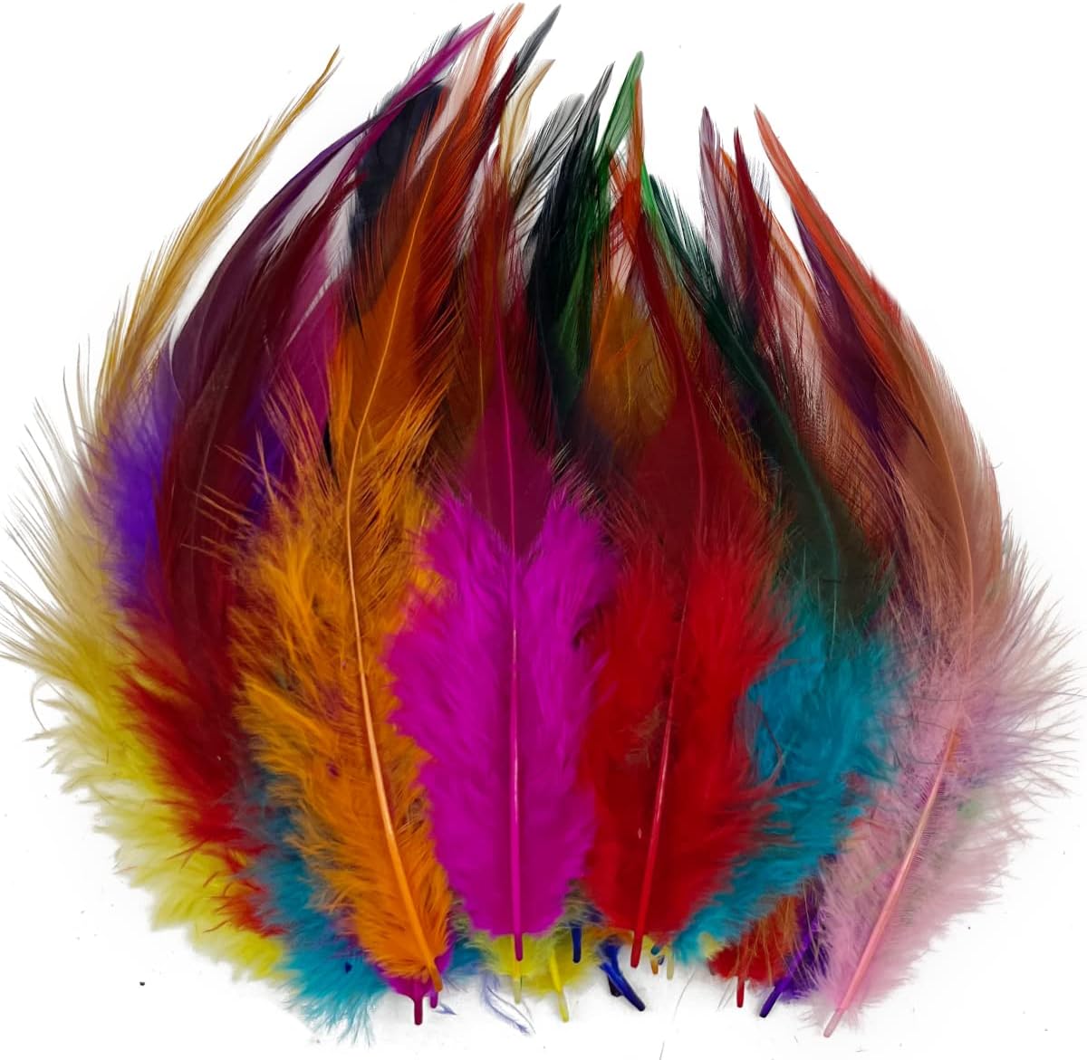 Amazon.com: Feathers for Crafts, 5-7Inch Rooster Saddle Hackle Crafting ...