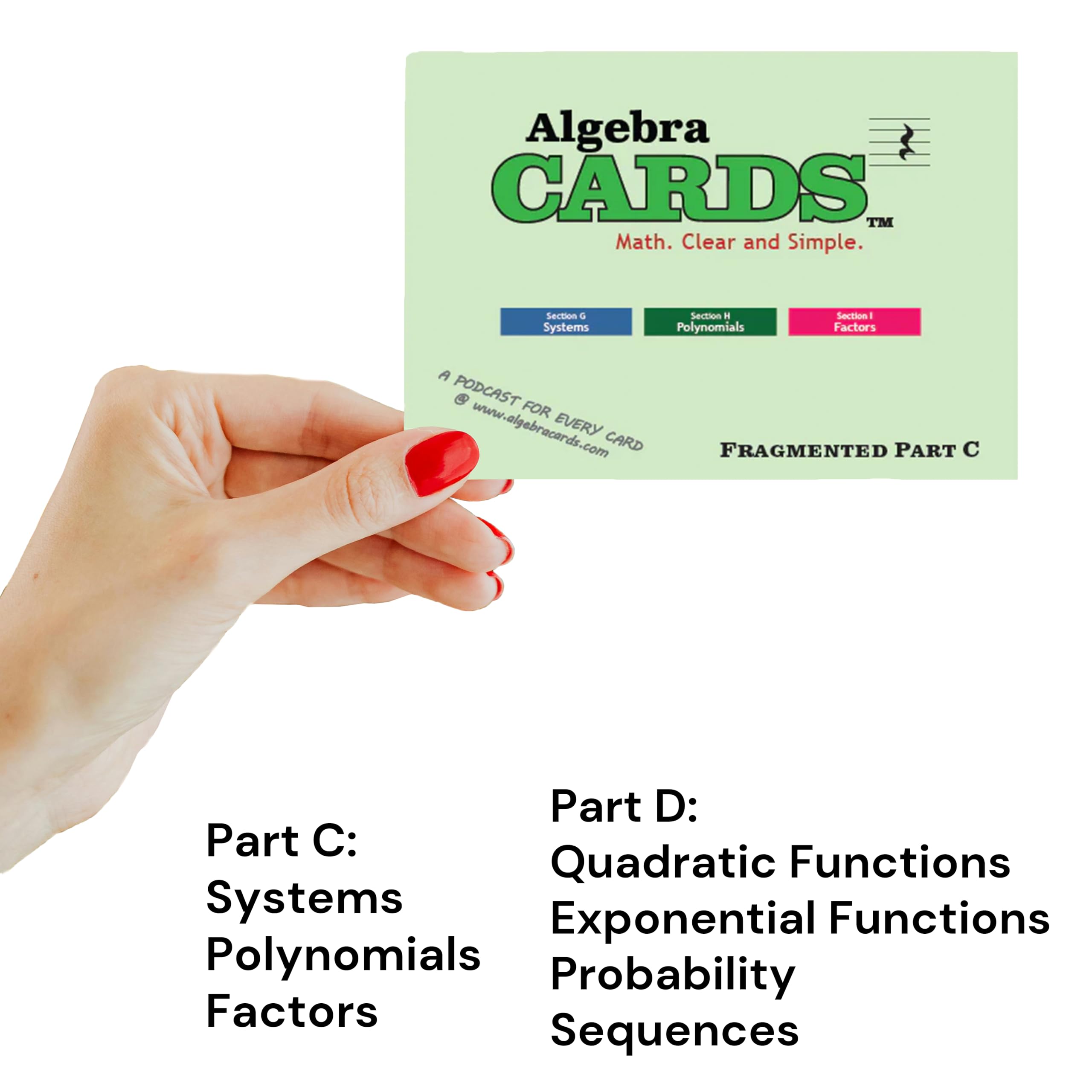Snapklik.com : AlgebraCards Algebra 1 Math Flash Cards Learning System