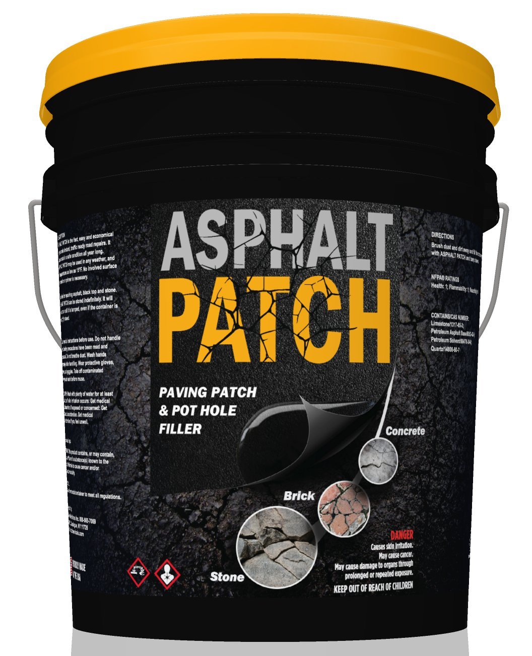 Asphalt Patch & Pothole Filler 56 lb Pail | Pothole Repair Kit ...