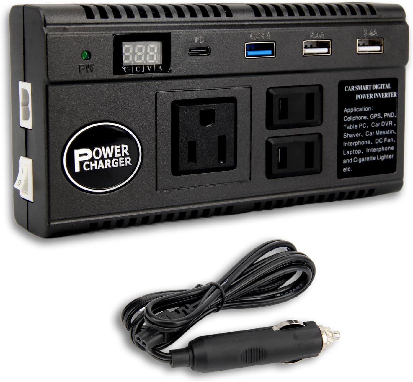 Amazon | 電圧変換 シガーソケット DCDC コンバーター 電圧変換器 24V→12V 変換 シガー アダプター 車載用 DC24V ...