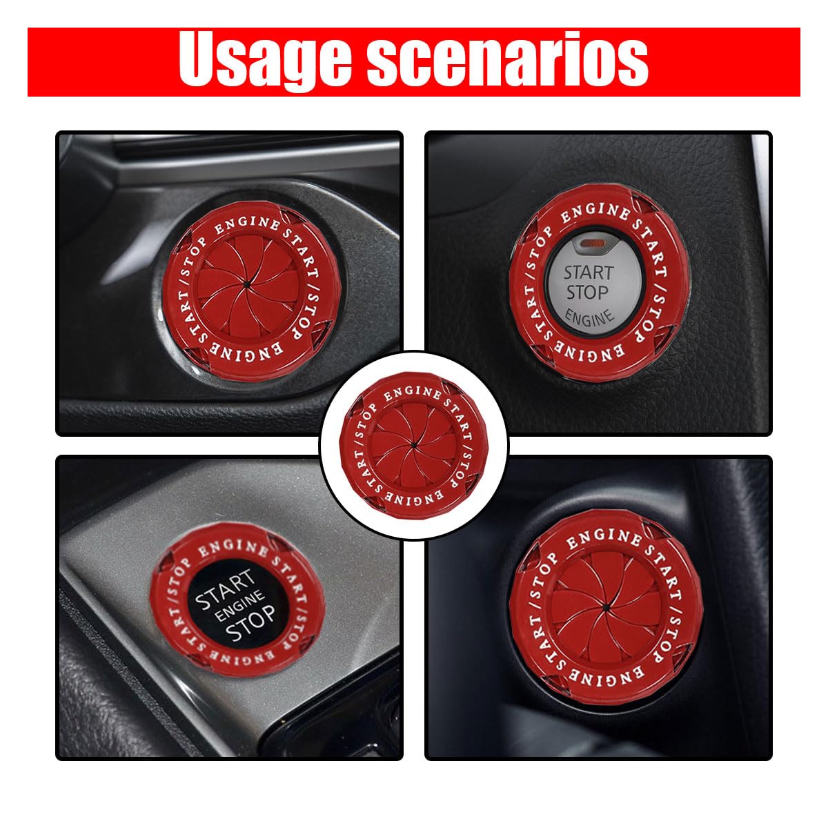 Snapklik.com : Car Push Start Stop Button Protector, Rotary Ignition ...