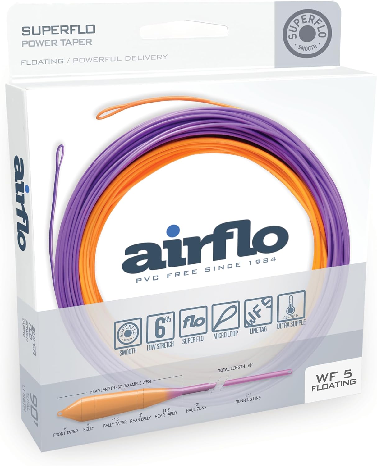 Amazon.com: AIRFLO Superflo Power Taper Floating Fly Lines : Sports ...