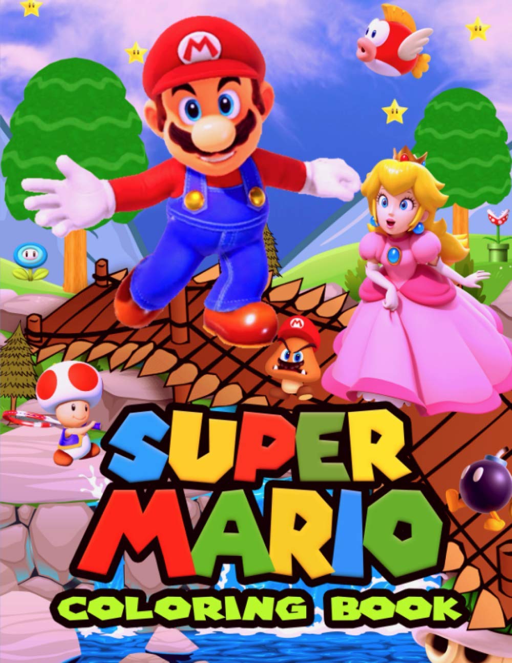 Buy Super Mario Coloring Book: A Wonderful Super Mario Jumbo Coloring ...