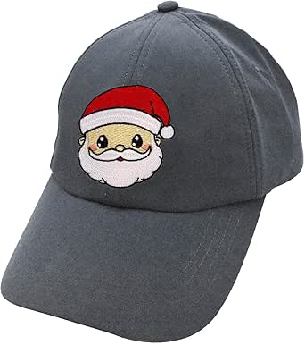 Amazon.com: Black Santa Claus Hat, Unstructured Christmas Costume ...