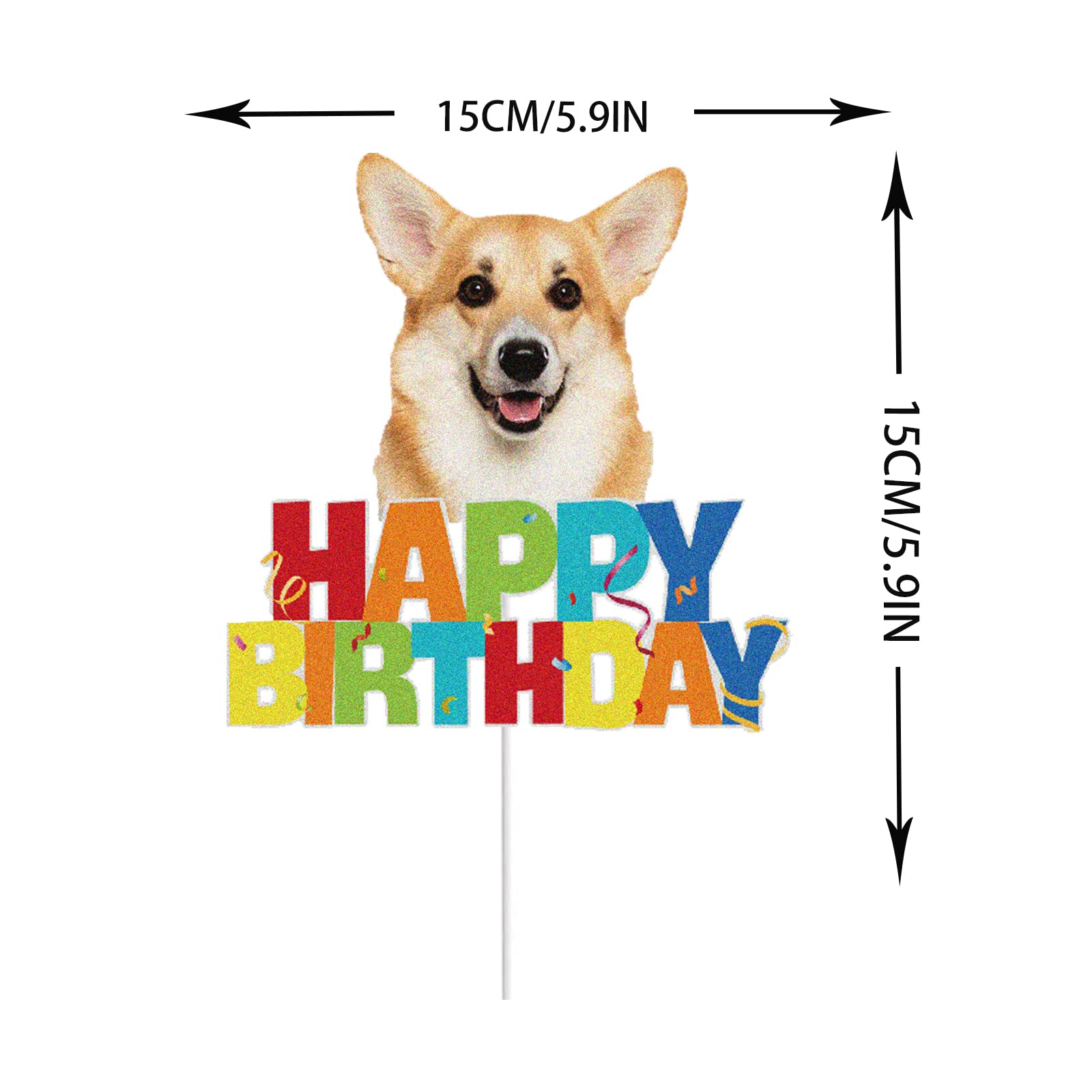 Welsh Corgi Cake Topper For Pet Puppy Theme Happy Birthday, 42% OFF