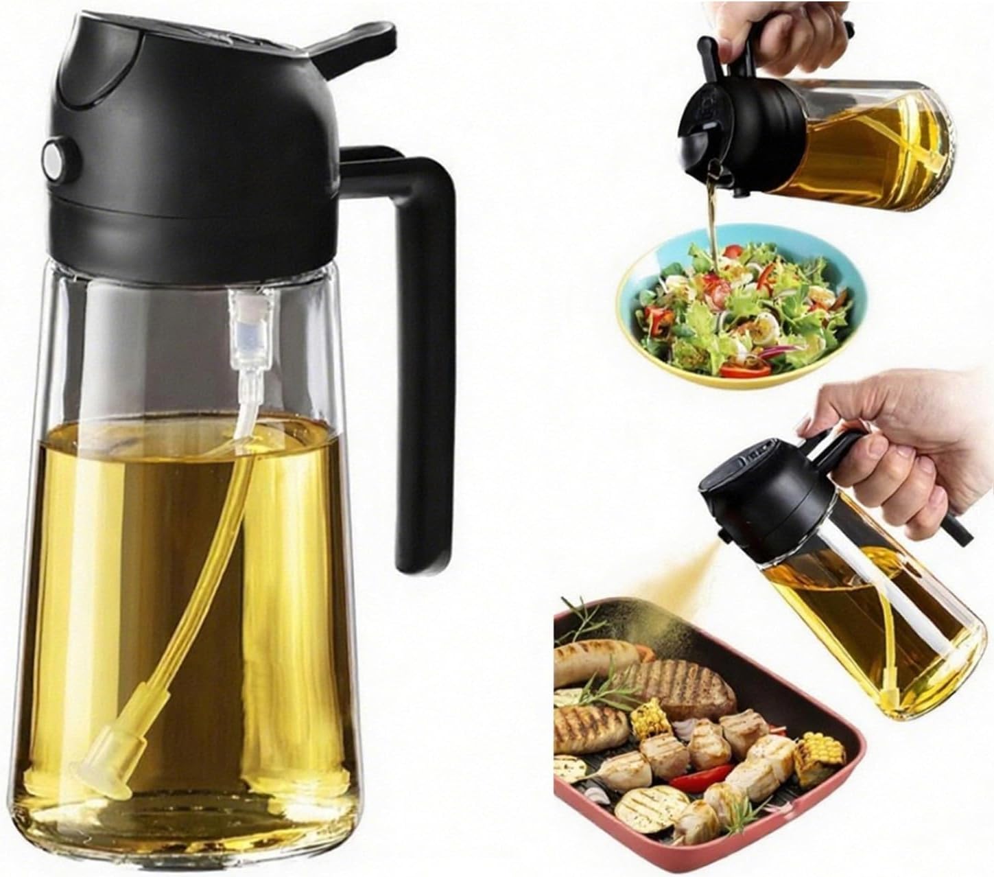 Amazon.com: IVKIOMA 2 in 1 Oil Sprayer for Cooking, Oil Dispenser for ...