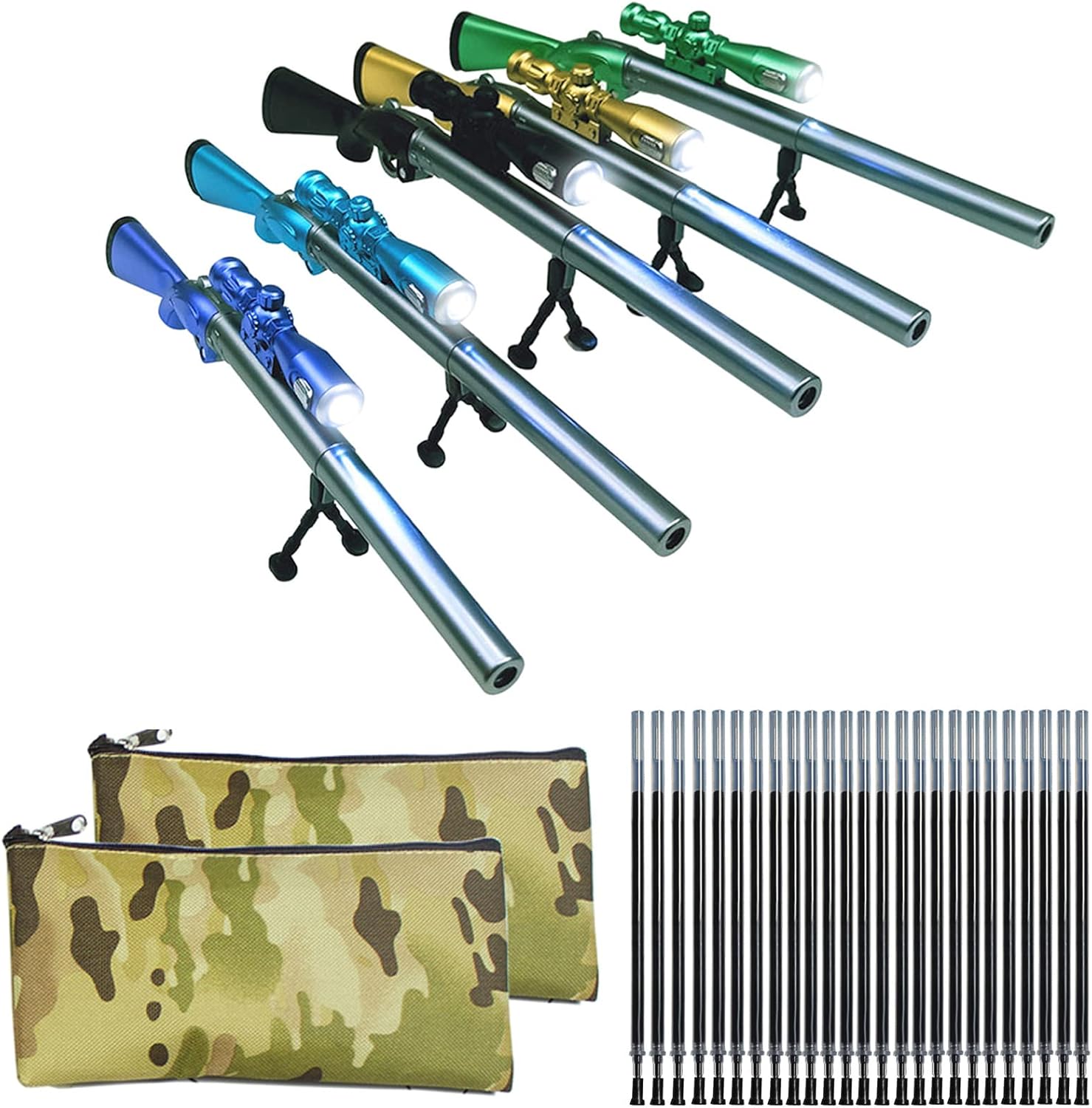 Amazon.com: TOMZEGNA Pack 5 Cool Sniper Rifle Gun Shaped LED Light Up ...