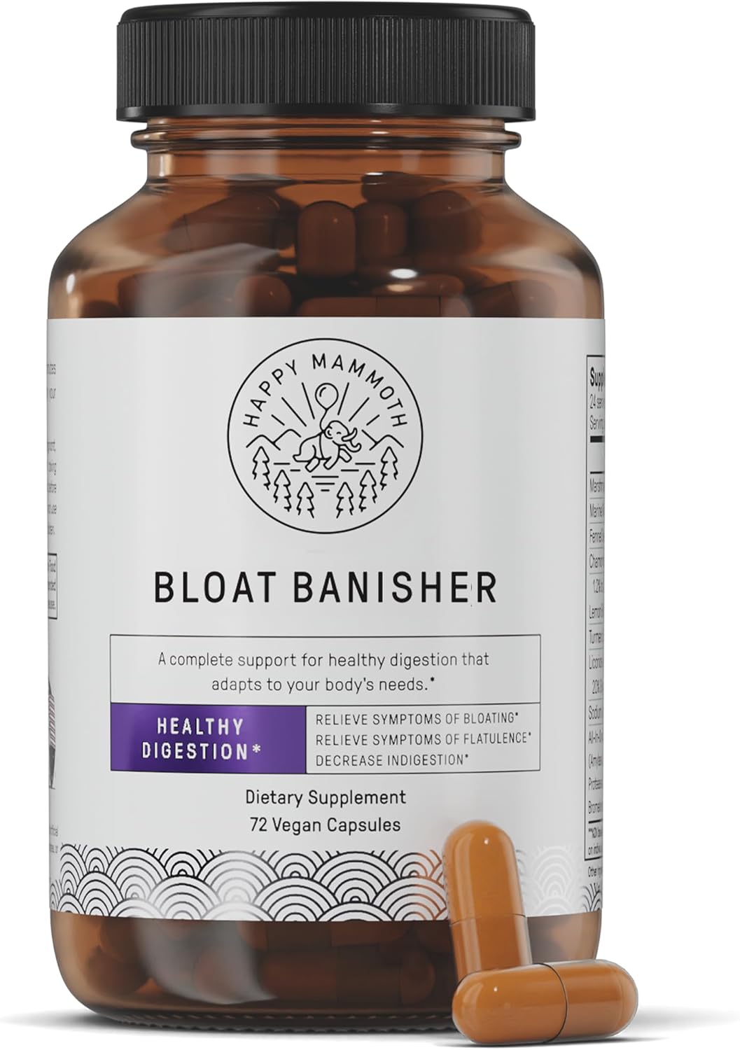 Amazon.com: Happy Mammoth Bloat Banisher Natural Relief for Bloating ...