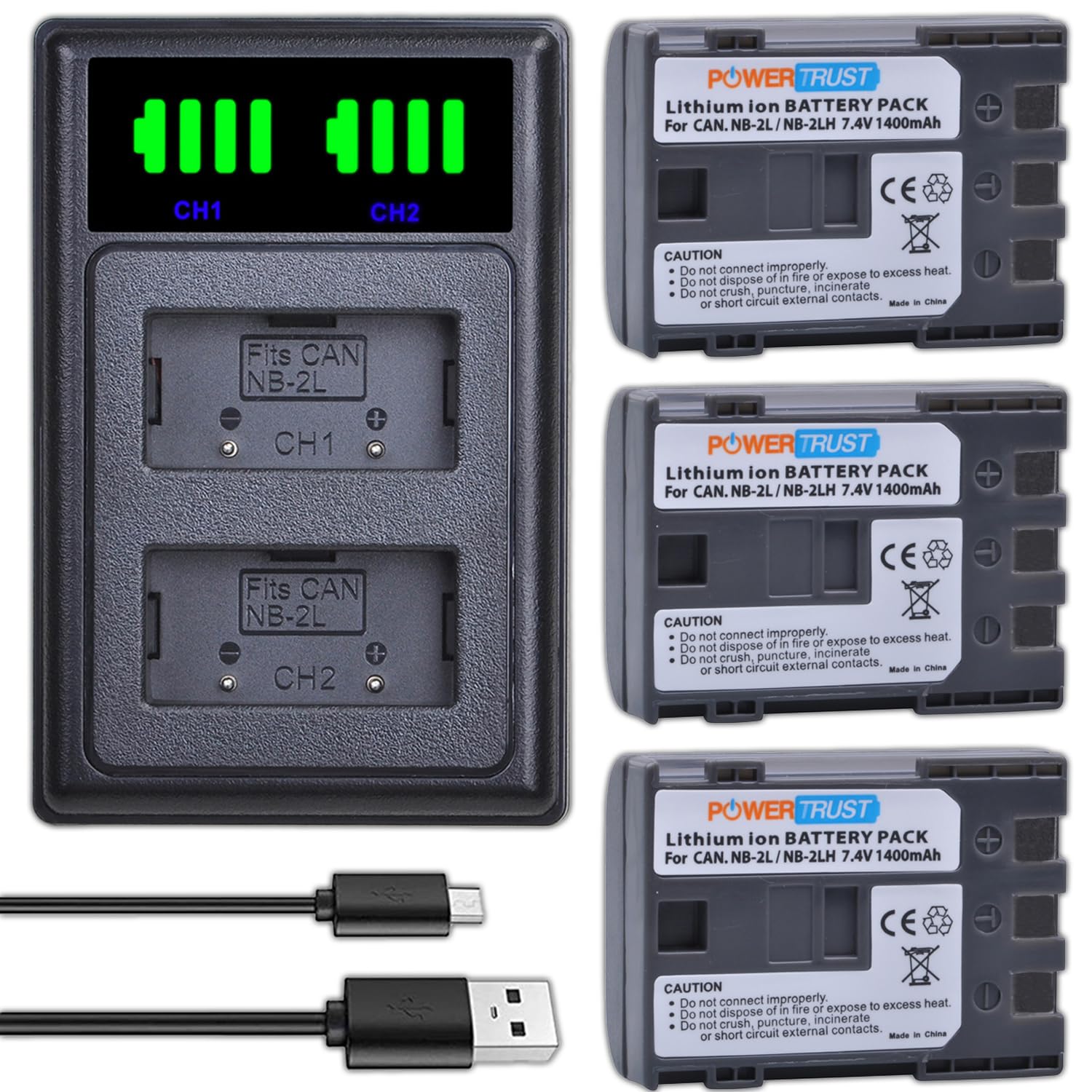 Powertrust 3 Pack Nb 2l Nb 2lh Battery And Nb2l | Desertcart KSA