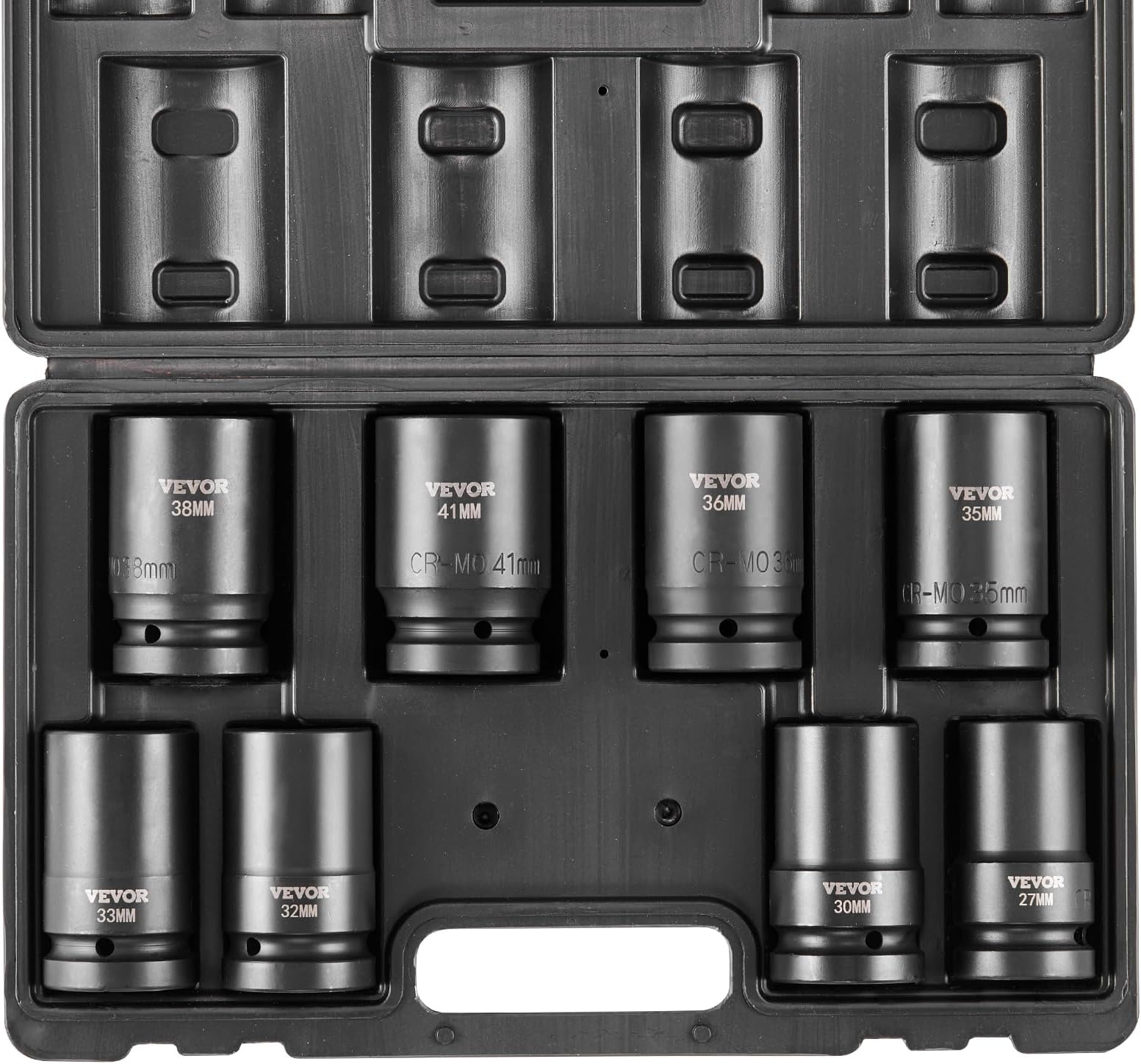 VEVOR 1" Drive Impact Socket Set, 8 Piece Deep Socket Set Metric 27 ...