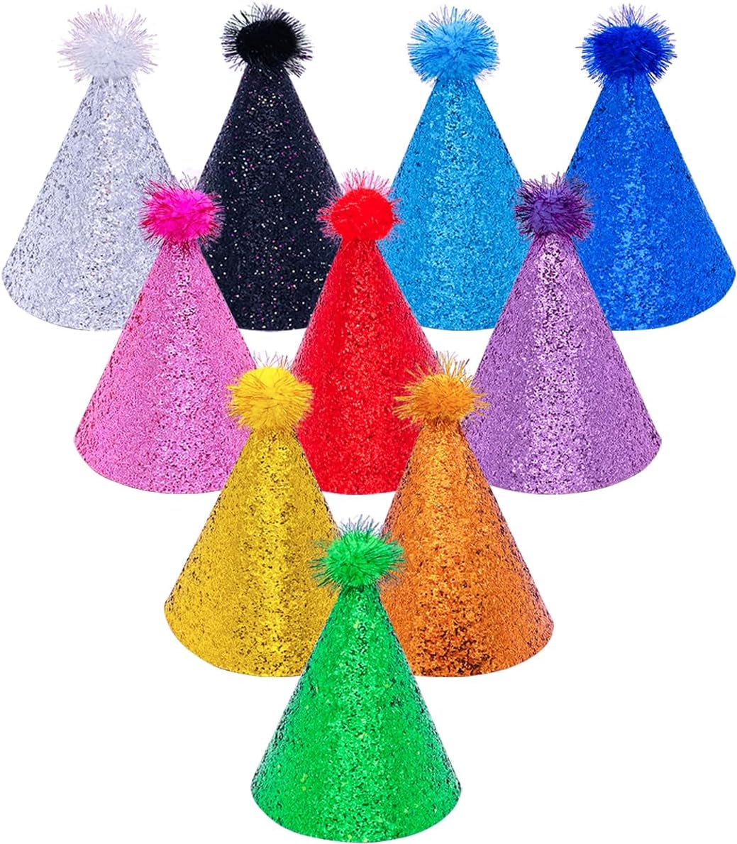 JIHUOO 30 Pcs White Paper Cone Hats - Birthday & Holiday Party Favor ...