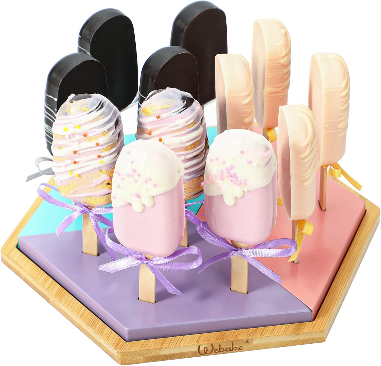 Amazon.com: Webake Cakesicle Stand Set, Popsicle Display Holder Wooden ...