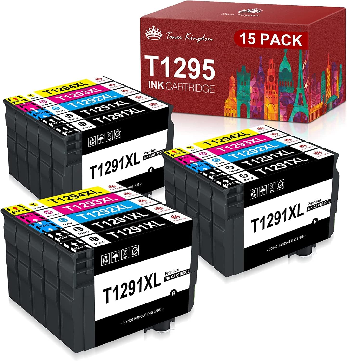 Toner Kingdom T1295 Multipack Kompatible Tintenpatrone für T1291 T1292 ...