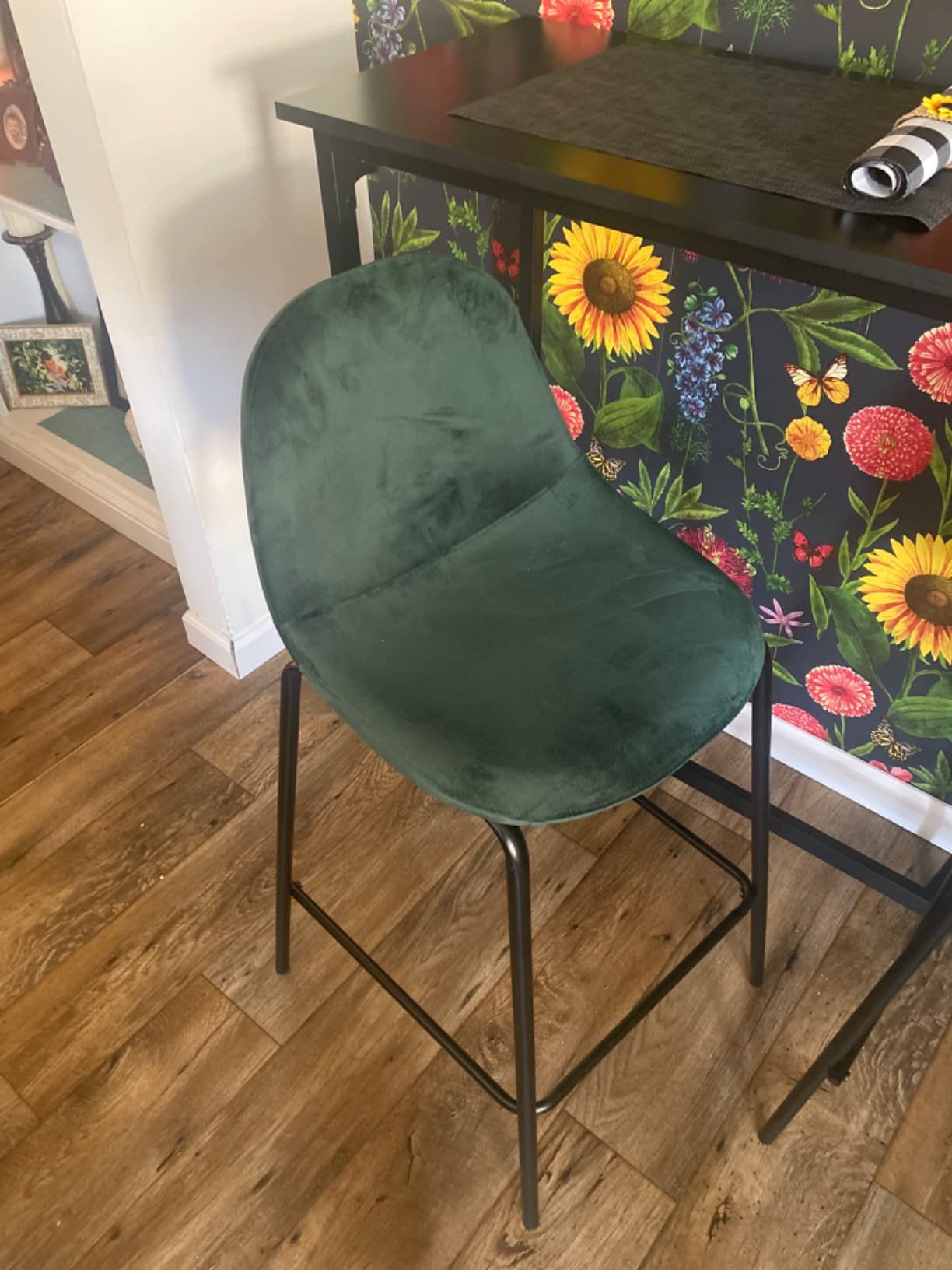 $18/mo - Finance Porthos Home Tad Counter Stools Set of 2, Soft Velvet ...