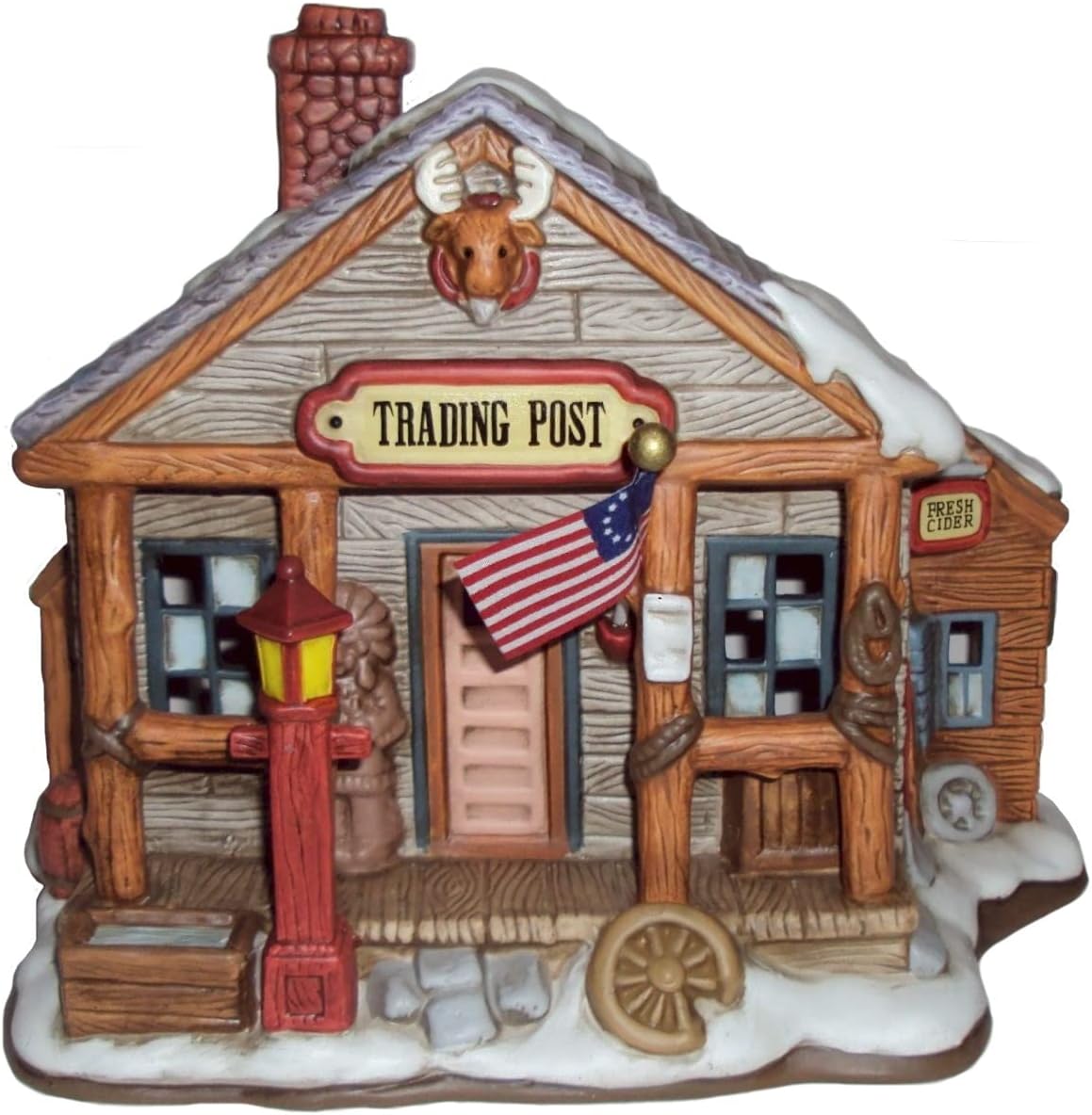 Amazon.com: Lefton Colonial Village 1995 Trading Post House 10732 ...