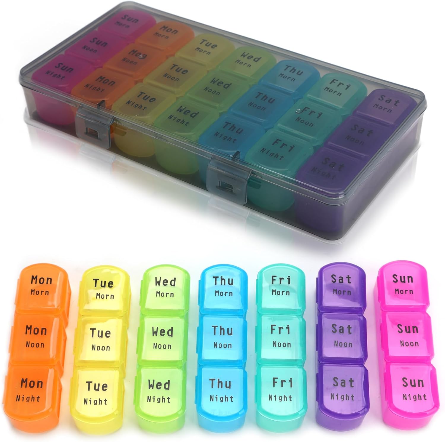 Pilulier Semainier, 7 Jours Matin Midi Soir, Pilulier Journalier ...