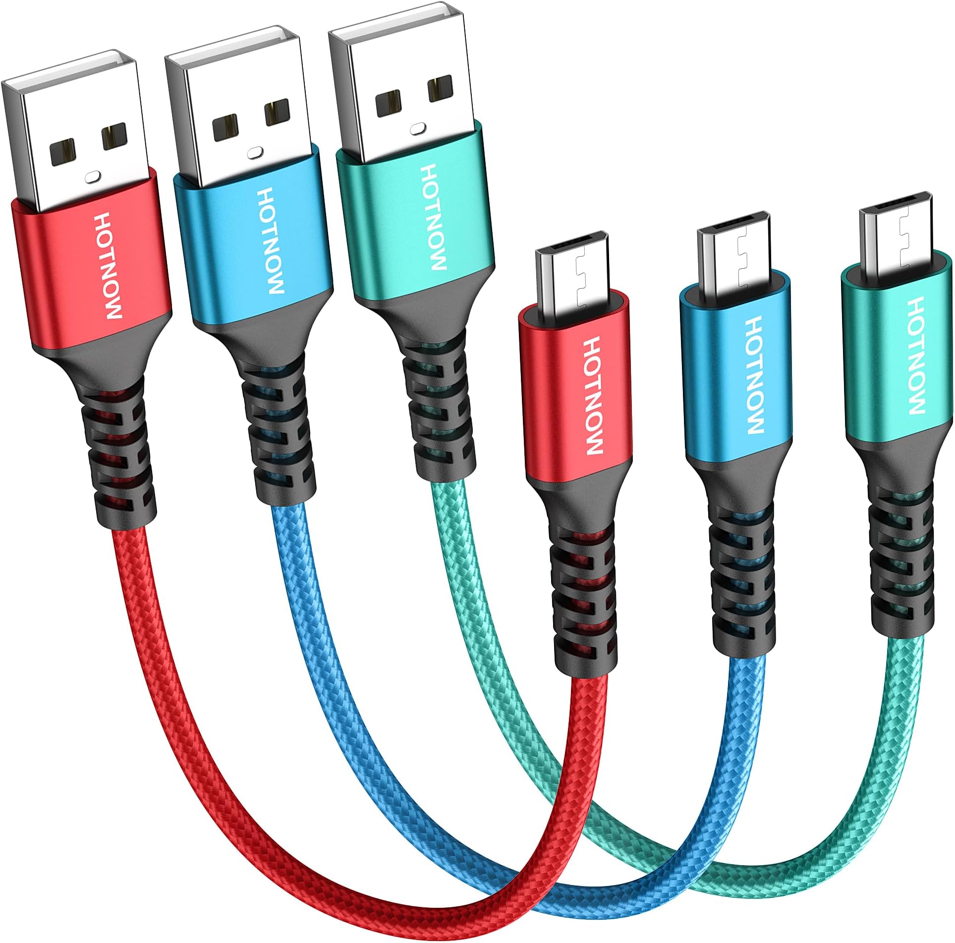 Amazon.com: Rankie Micro USB Cable High Speed Data and Charging, Nylon ...