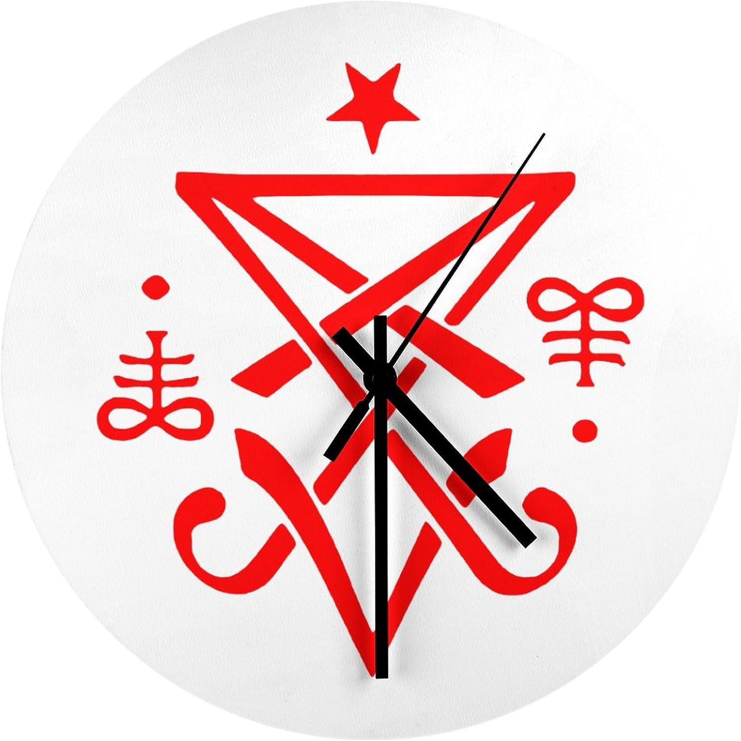 Amazon.com: Christian Lucifer Satanic Wall Clock Silent Non Ticking ...