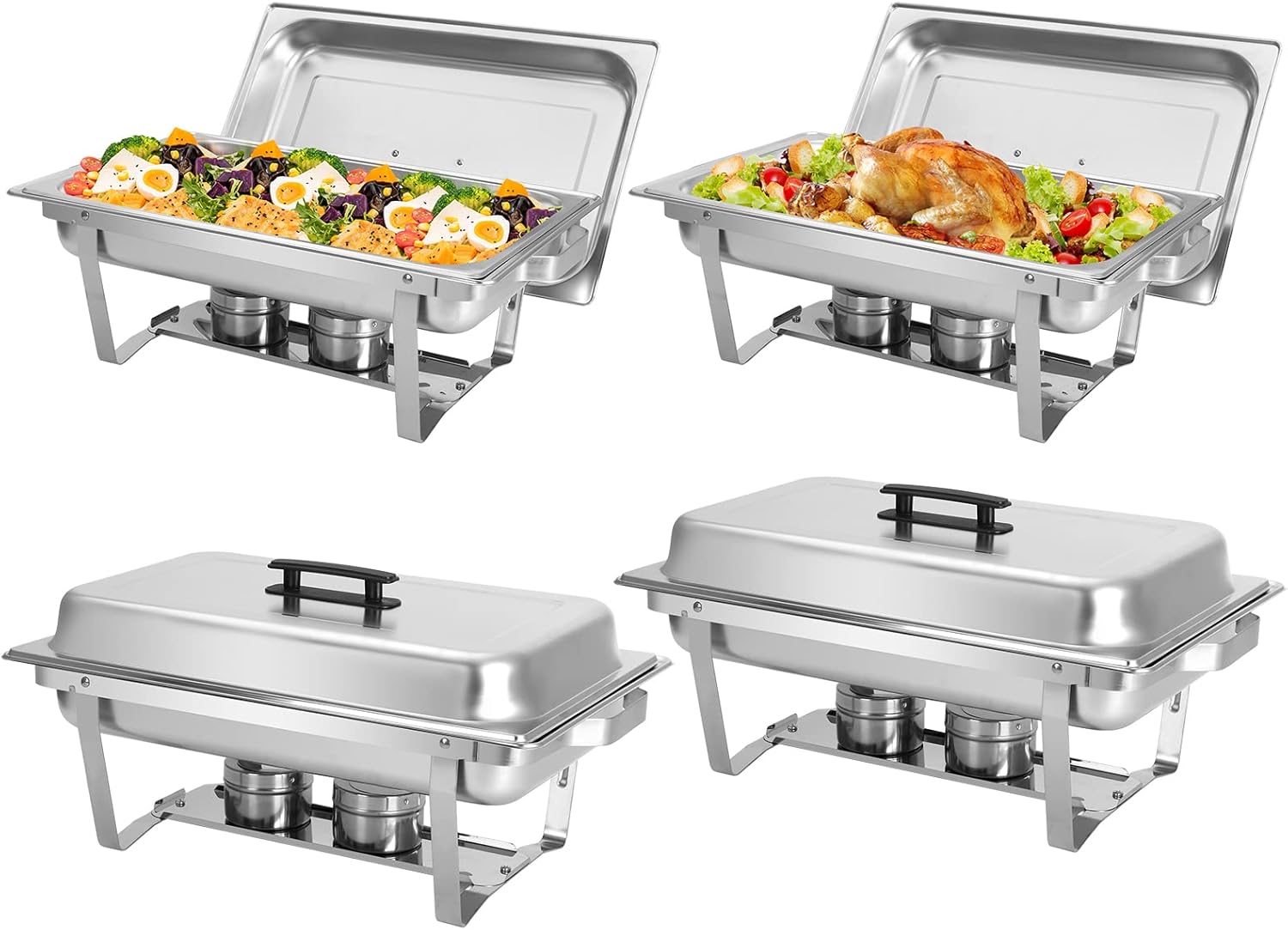 Amazon.com: BriSunshine 8 QT Chafing Dish Buffet Set, 4 Packs Stainless ...