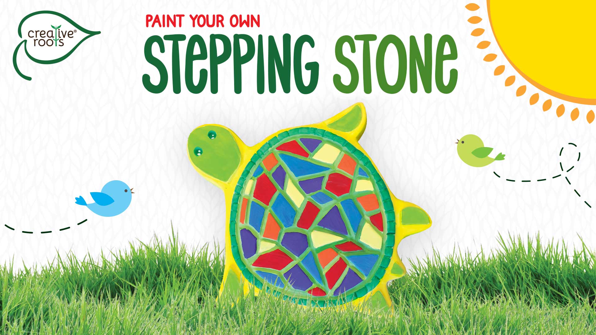 Turtle Stained Glass Stepping Stones PAINT YOUR OWN STEPPING STONE