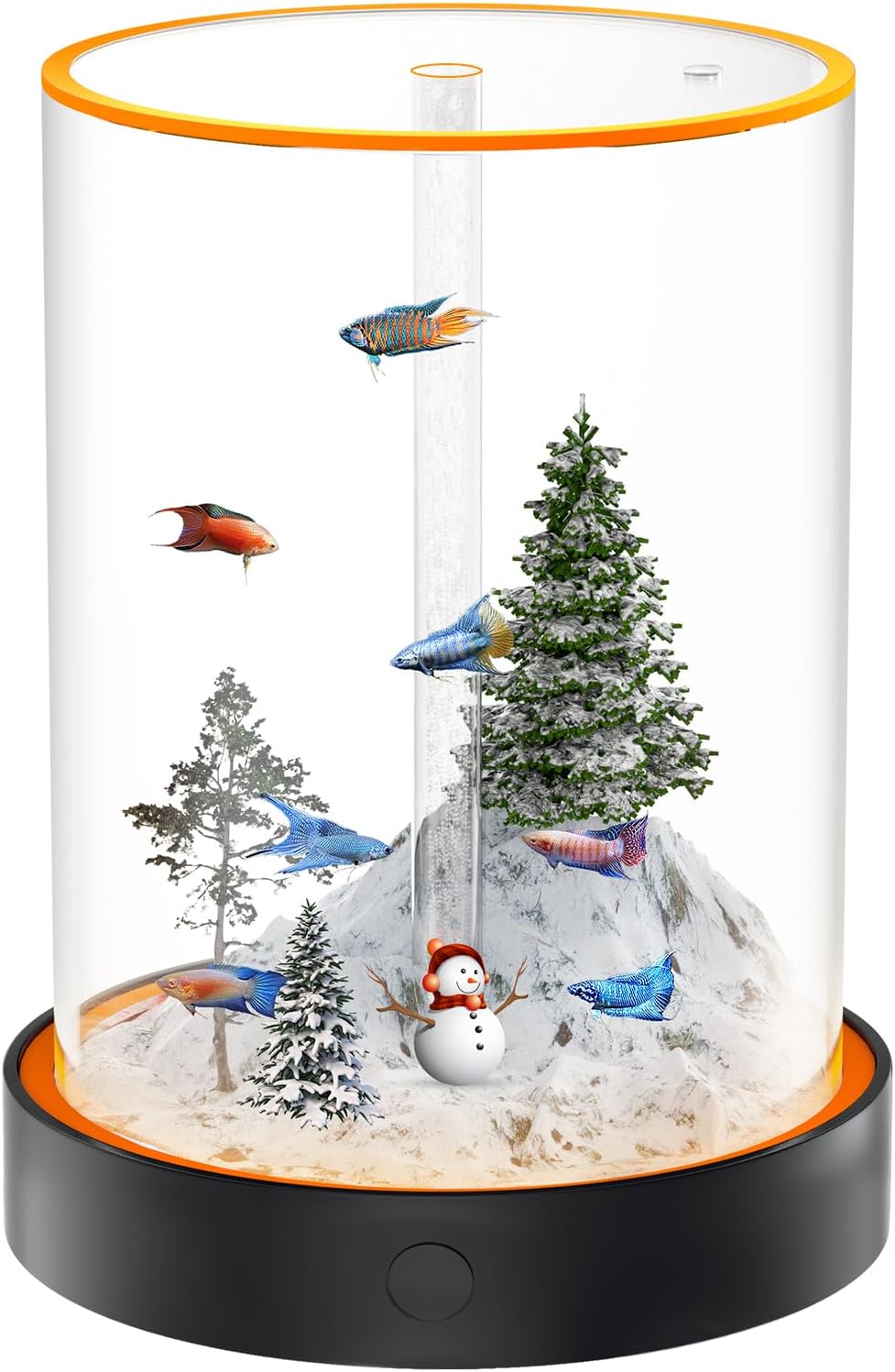 Amazon.com : Betta Fish Tank Mini Aquarium: Suwarc Small Fish Tank with ...