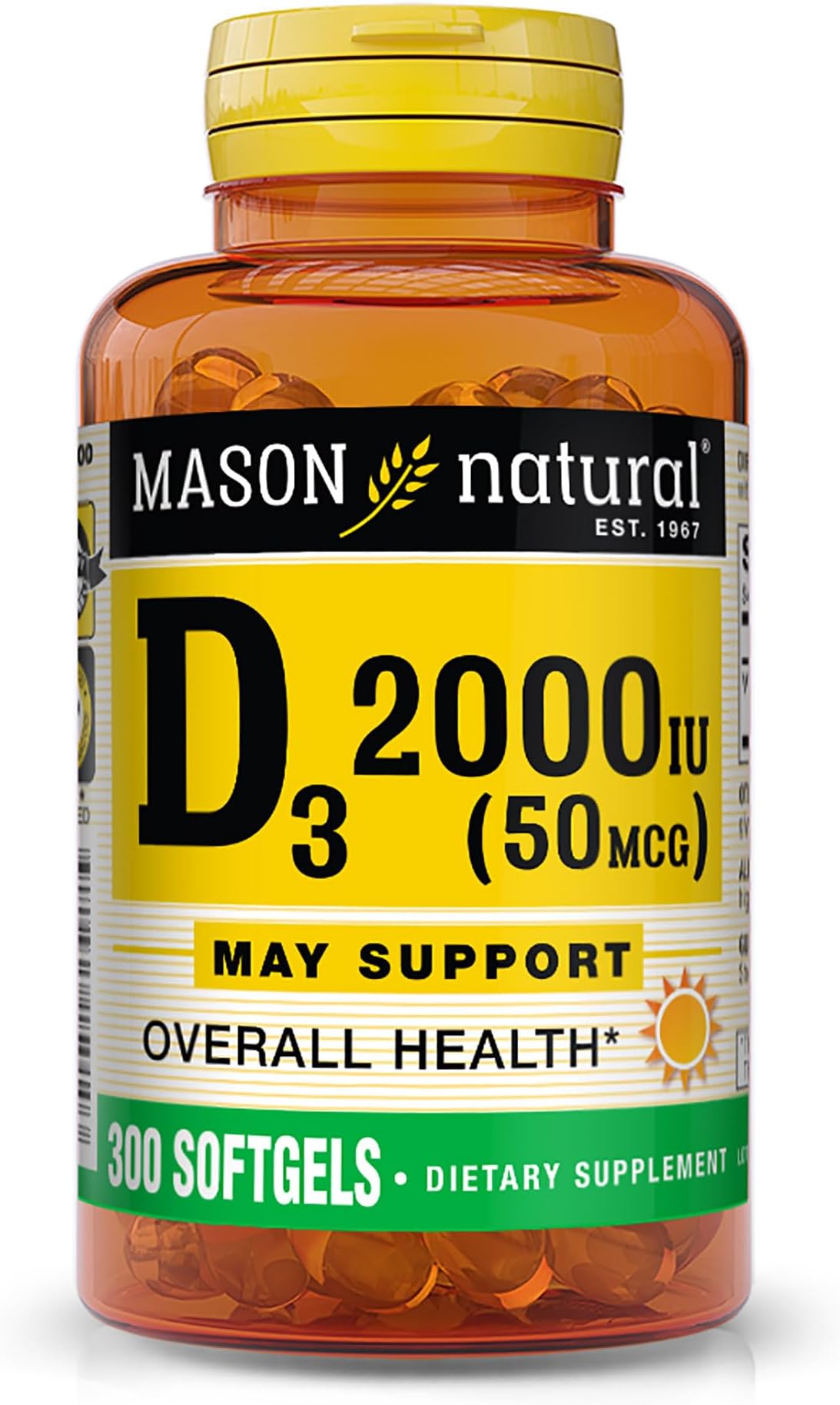 Amazon.com: Mason Vitamins D 1000 IU Softgels, 300 Count : Health ...
