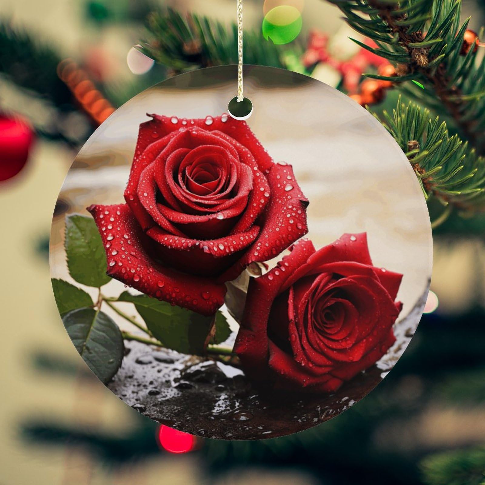 Christmas Centerpiece Red Rose