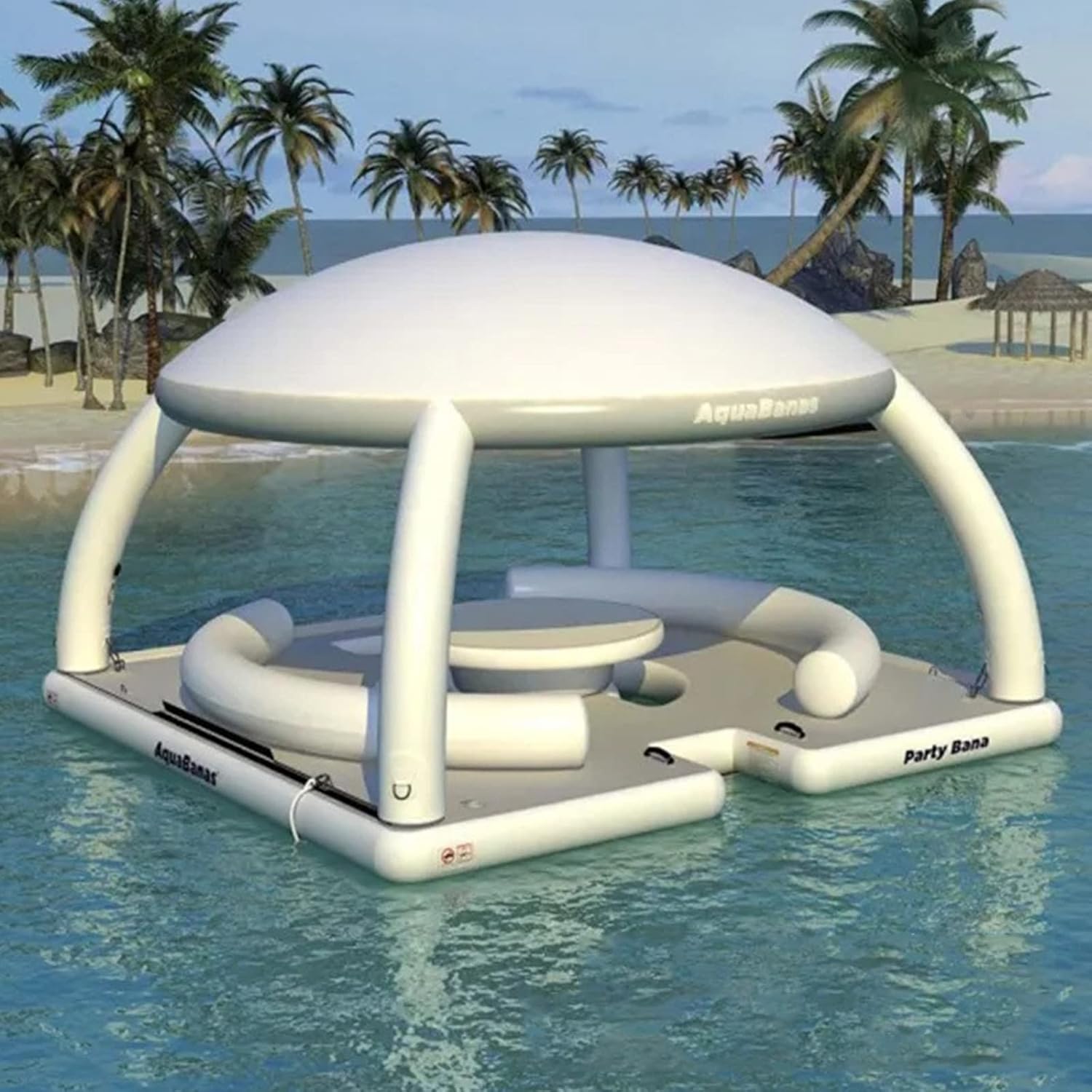 Amazon.com: ZANNZA Sea Floating Platform Inflatable Sunshade Tent ...
