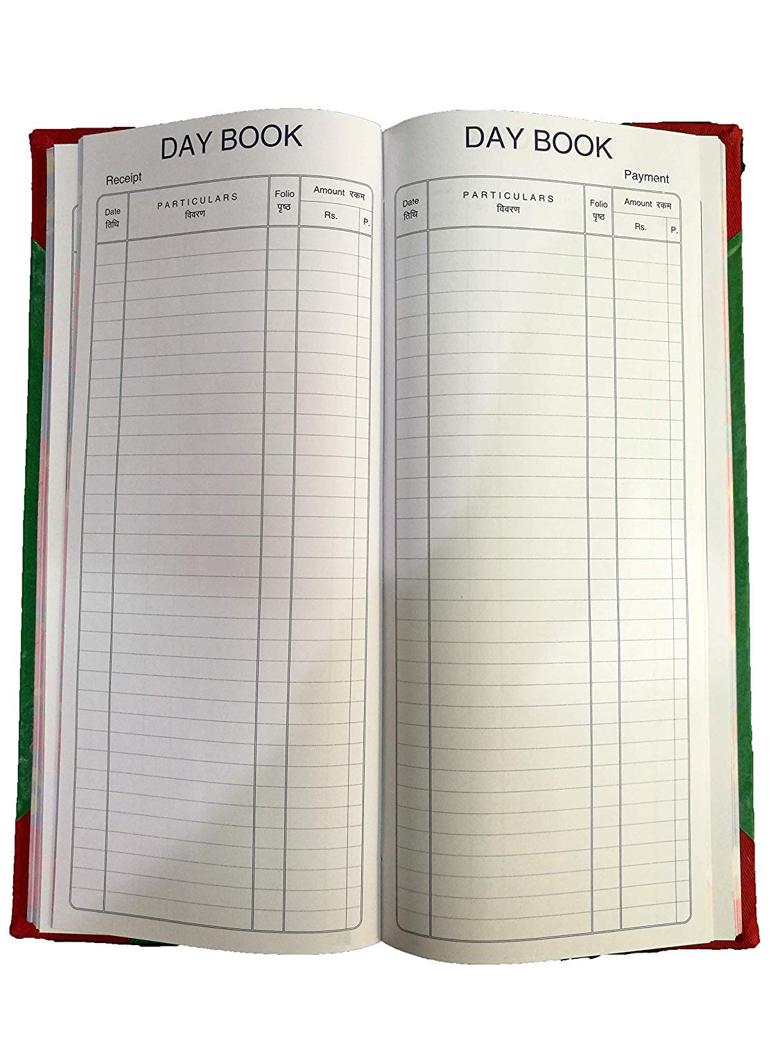 LRS Day Book Red Half Canvas PVC Binding - (375 Sheets - 750 Pages ...