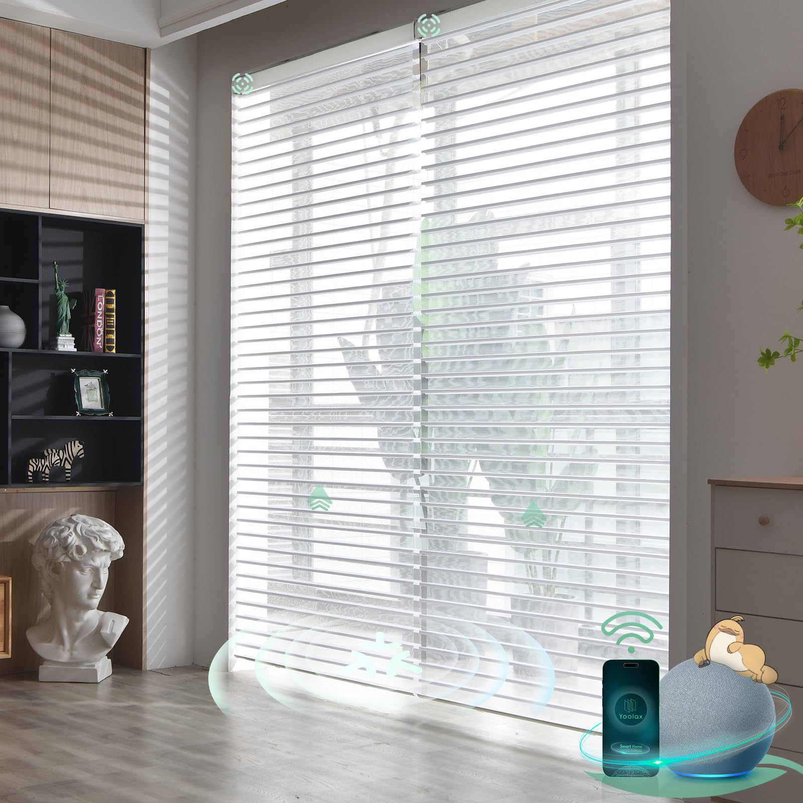 Amazon.com: Yoolax Matter Motorized Shangri-la Shades, Light Filtering ...