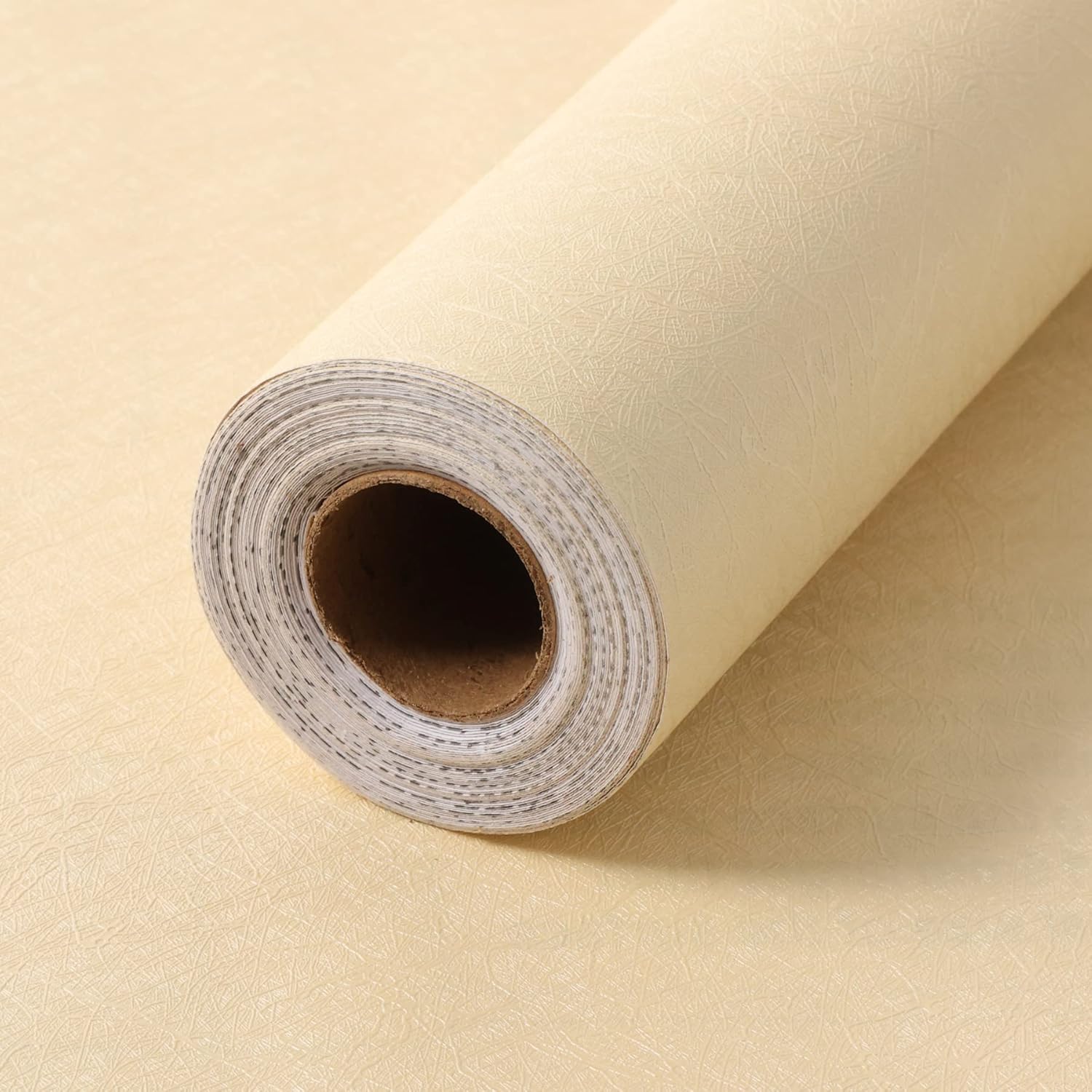 LOVADA Peel and Stick Wallpaper Beige Yellow Silk Wall Paper - 15.7 x ...