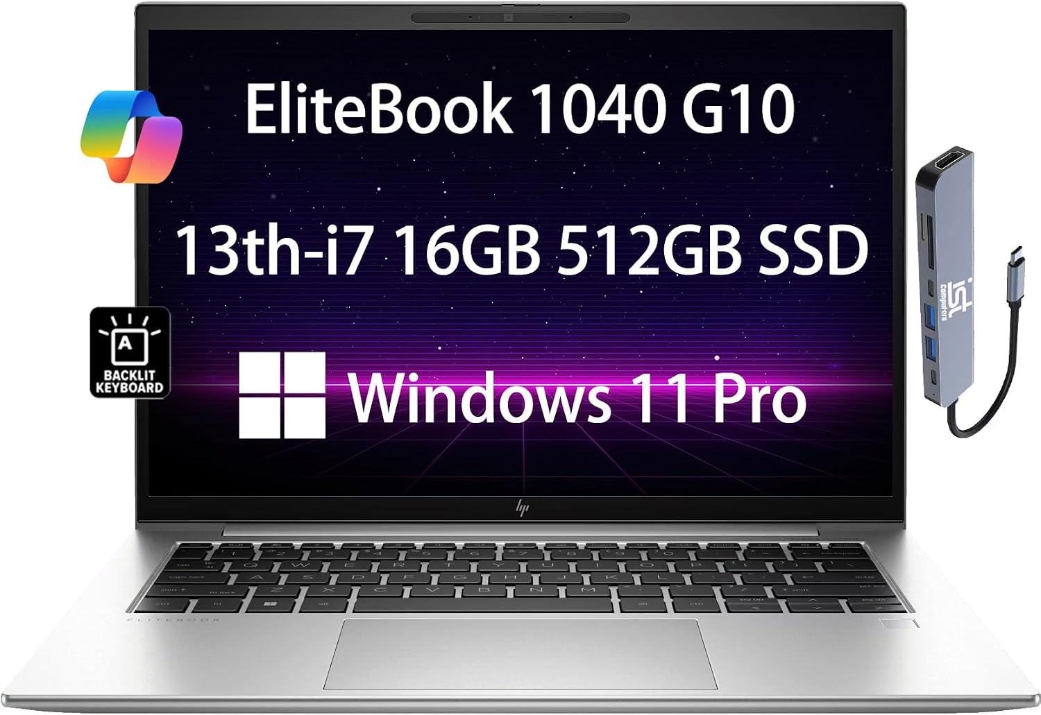 HP EliteBook 1040 G10 Business Laptop (14" FHD+, Intel 10-Core i7-1355U ...