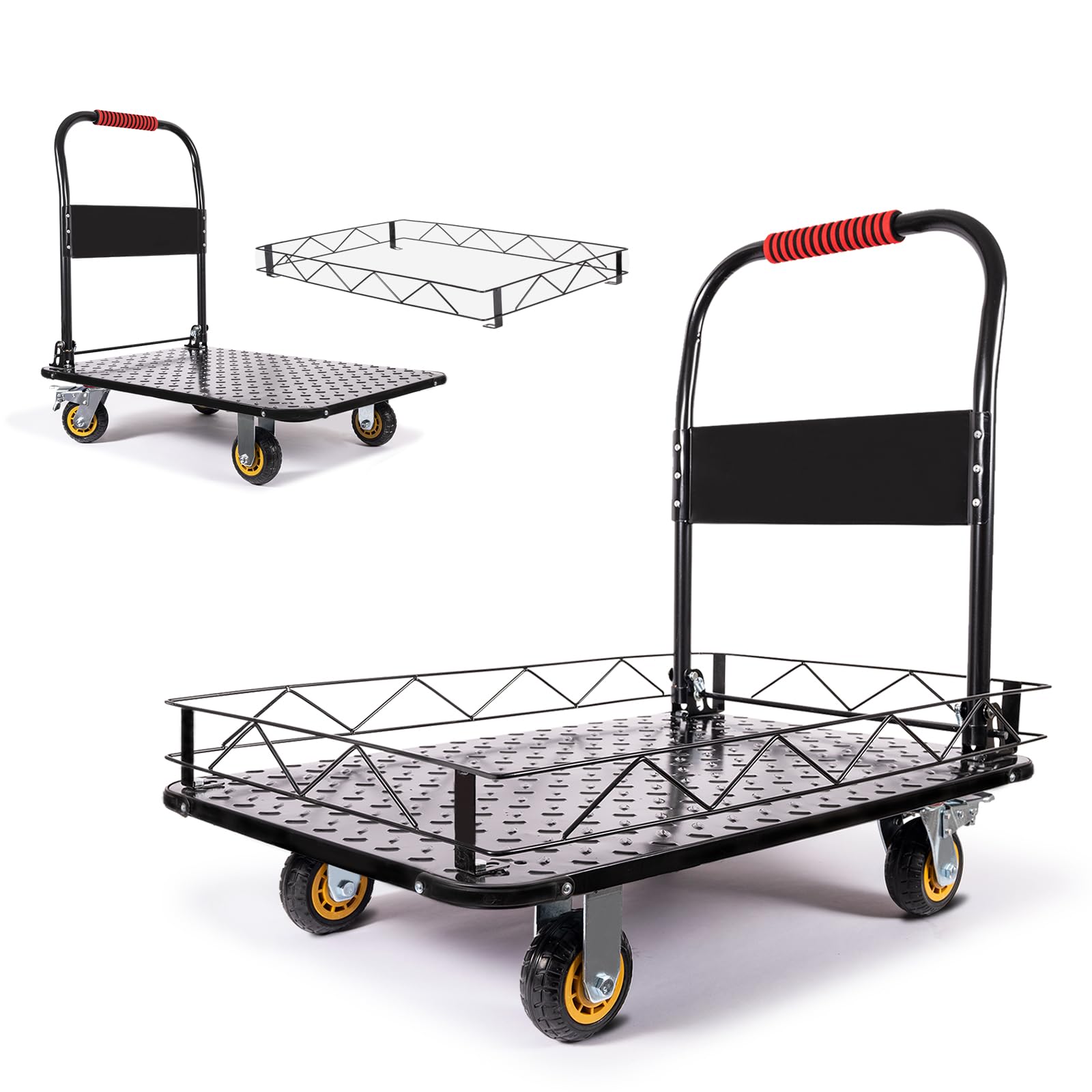 Snapklik.com : Peastorm Heavy Duty Steel Platform Truck Flatbed Cart ...