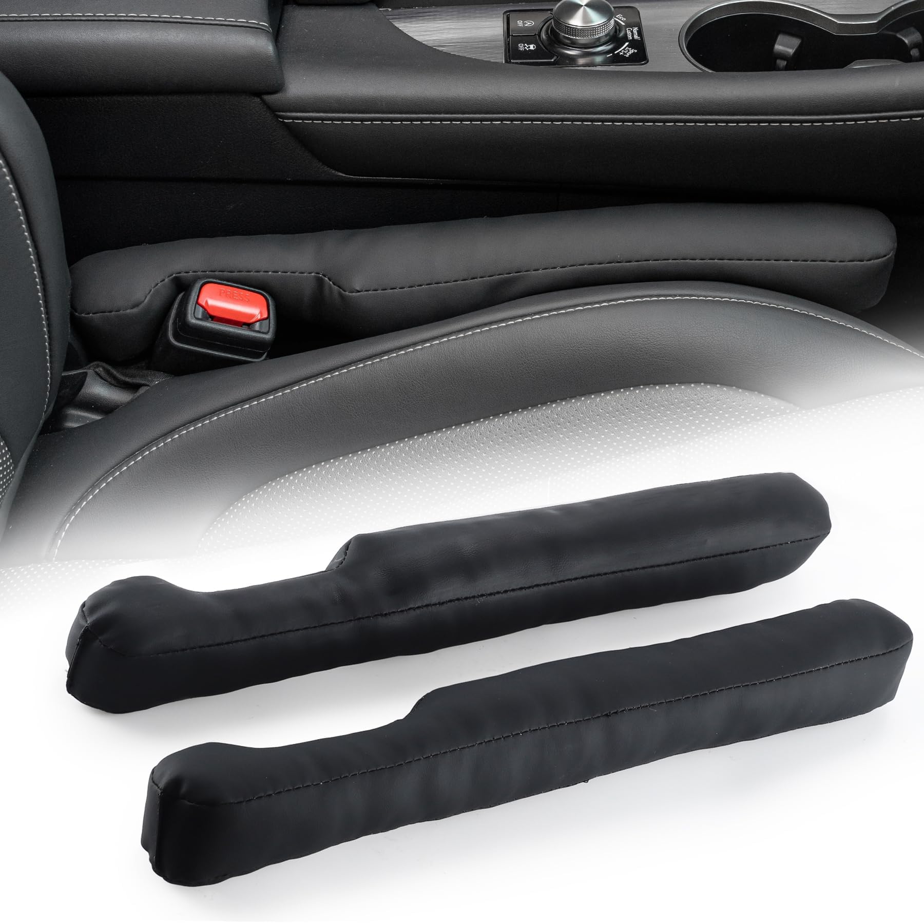 Amazon.com: Urehepo 2 pcs Leather Car Seat Gap Filler Organizer ...